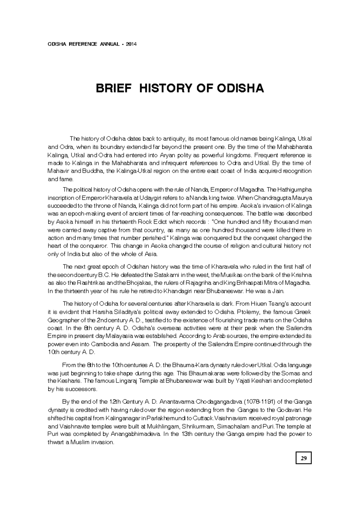 Odisha History Overview: From Kalinga to Ganga Dynasty - Studocu