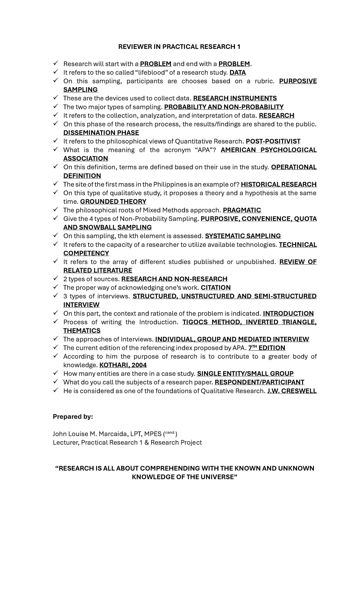 Educ 305: Criteria for Research Defense - Chapter 1 Evaluation Guide ...