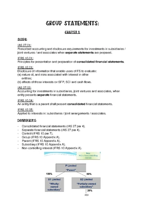 Questions and answers Complex Consolidation - GROUP FINANCIAL ...