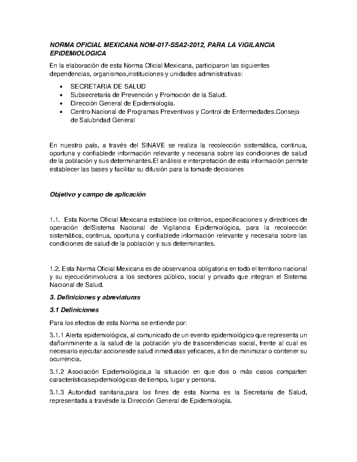 NOM 017 - Resumen de la NOM 017 - NORMA OFICIAL MEXICANA NOM- 01 7 ...