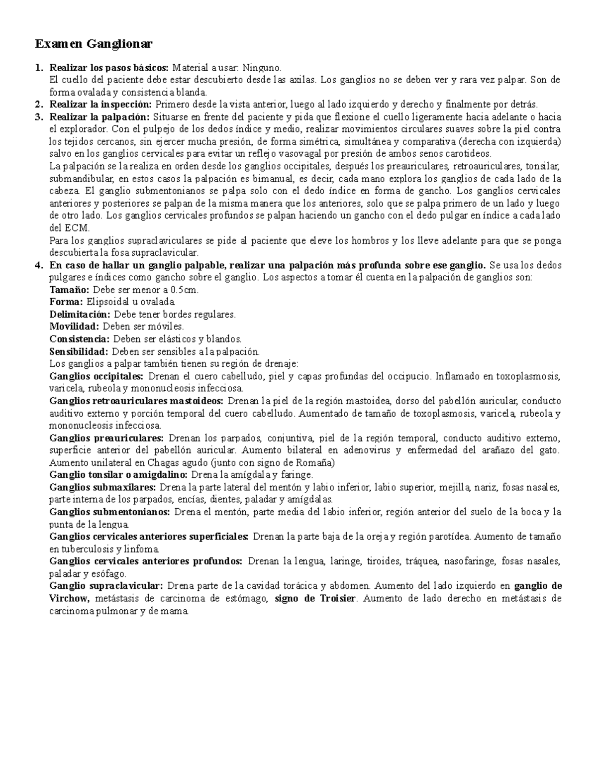 Protocolo para Examen Ganglionar: Pasos y Consideraciones Clínicas ...