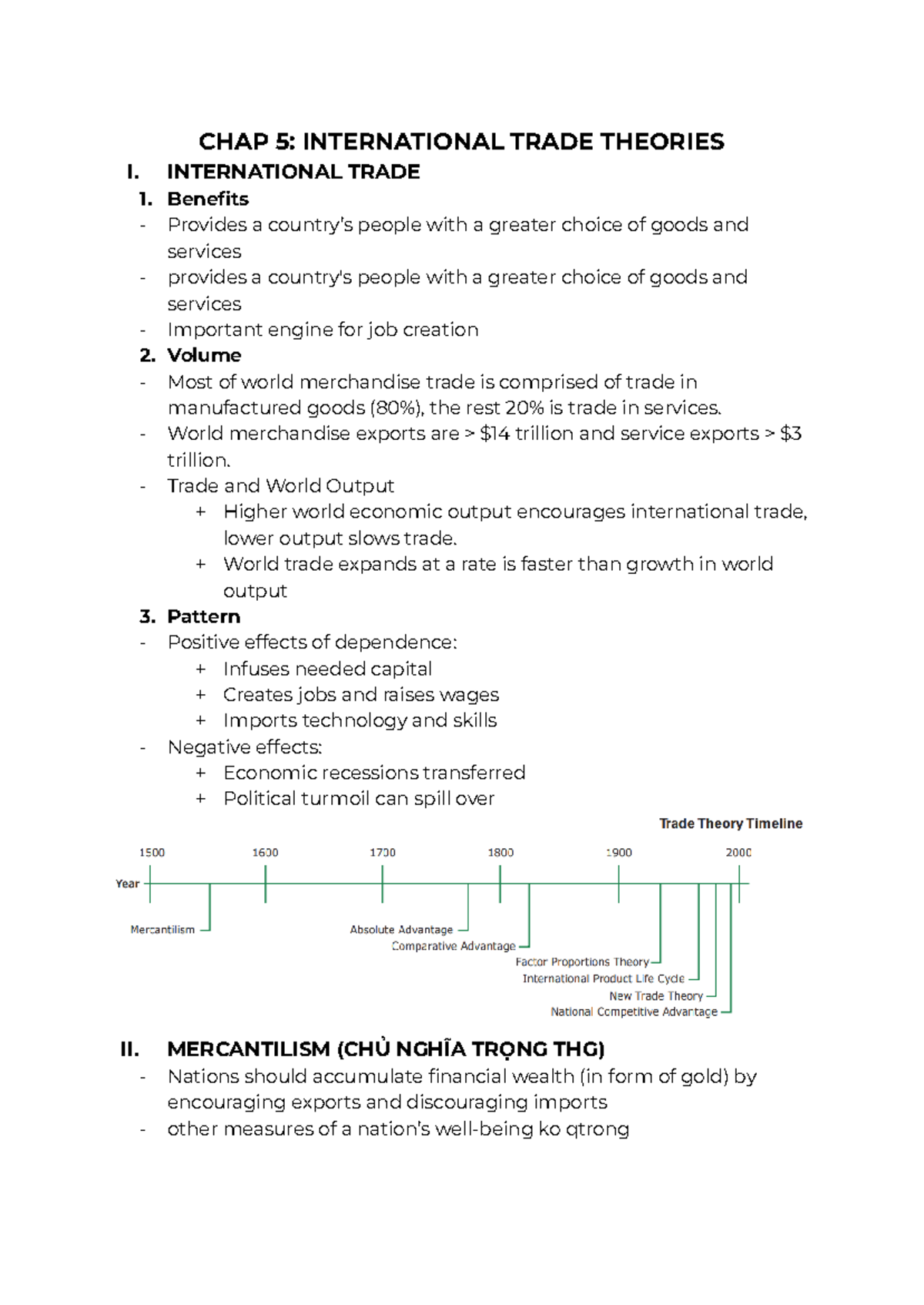 CHAP 5: International Trade Theories - Benefits and Impacts Analysis ...