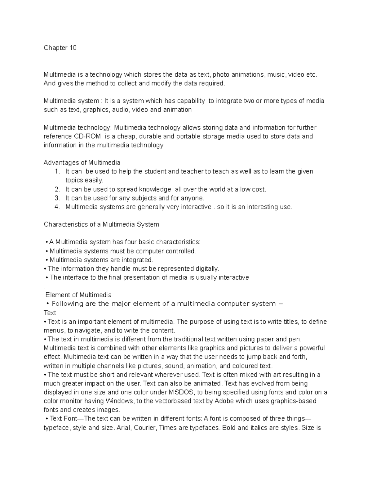 IIT 10 - Chapter 10: Exploring Multimedia Technology and Systems - Studocu