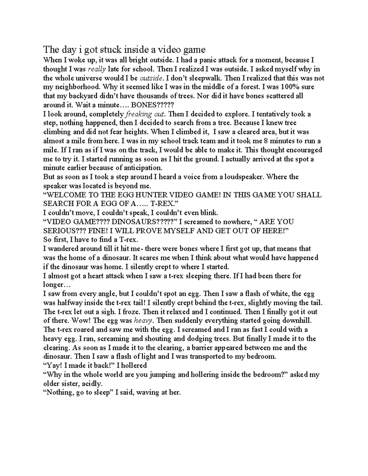 The Day I Got Stuck Inside a Video Game: A Wild Adventure - Studocu