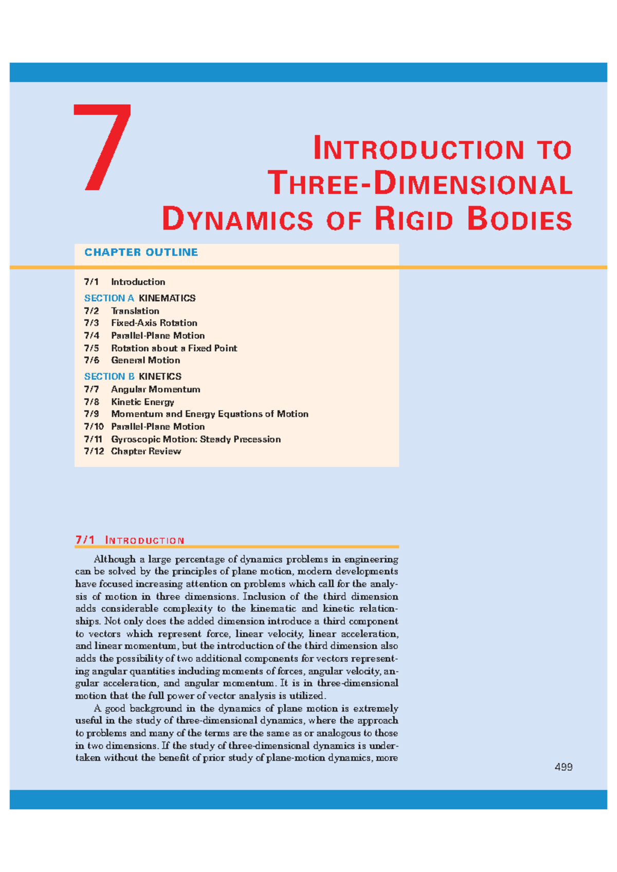 Chapter 7: Introduction to 3D Dynamics of Rigid Bodies - Studocu