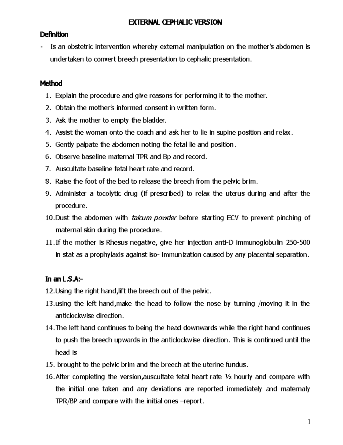 5. External Cephalic Version - EXTERNAL CEPHALIC VERSION Definition Is ...