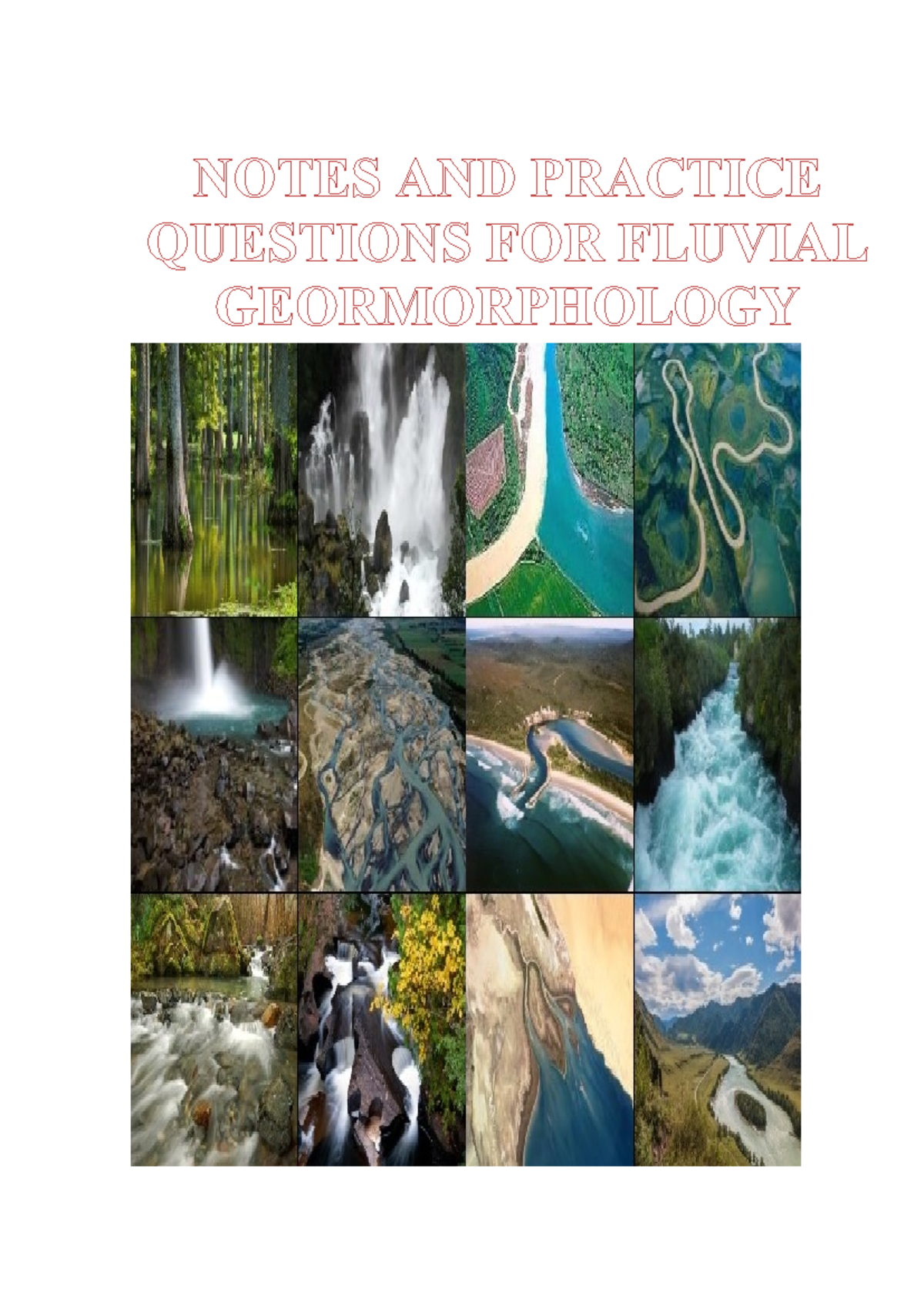 Grade 12 Notes: Fluvial Geomorphology Study Guide - Studocu
