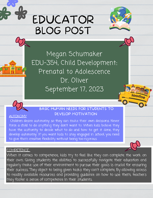 [Solved] It is important for educators to understand the importance ...