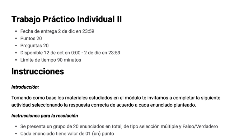 Trabajo Práctico Individual II - Lenguaje Oral y Escrito I - Studocu