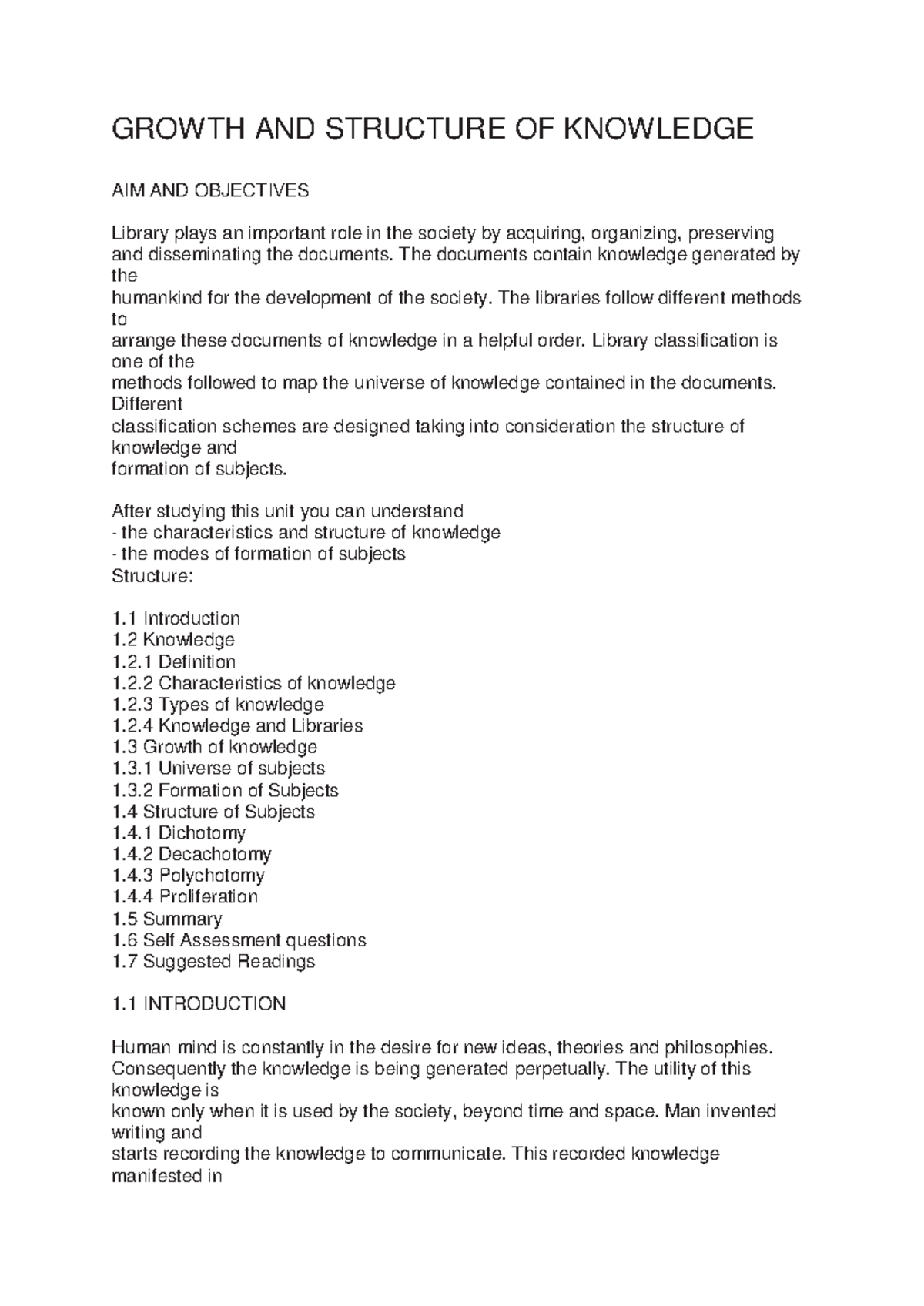 Growth AND Structure OF Knowledge - GROWTH AND STRUCTURE OF KNOWLEDGE ...