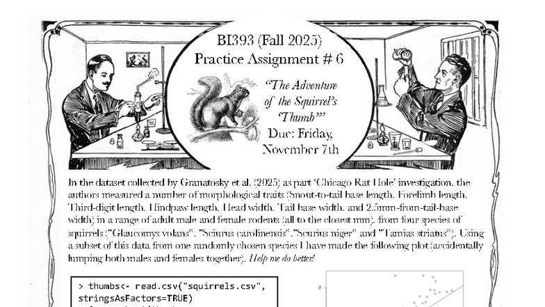 BI393 (Fall 2025) Practice Assignment 6: Rodent Morphology Analysis ...