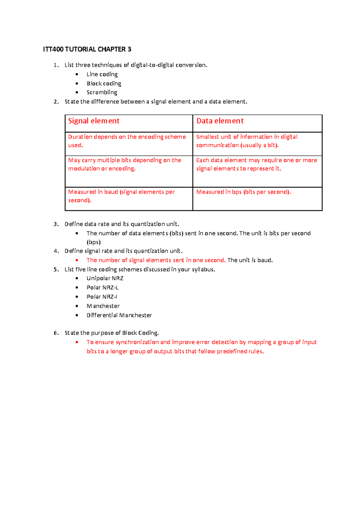 ITT400 CDCS2402A Tutorial 3 2024680952 - ITT400 TUTORIAL CHAPTER 3 List ...
