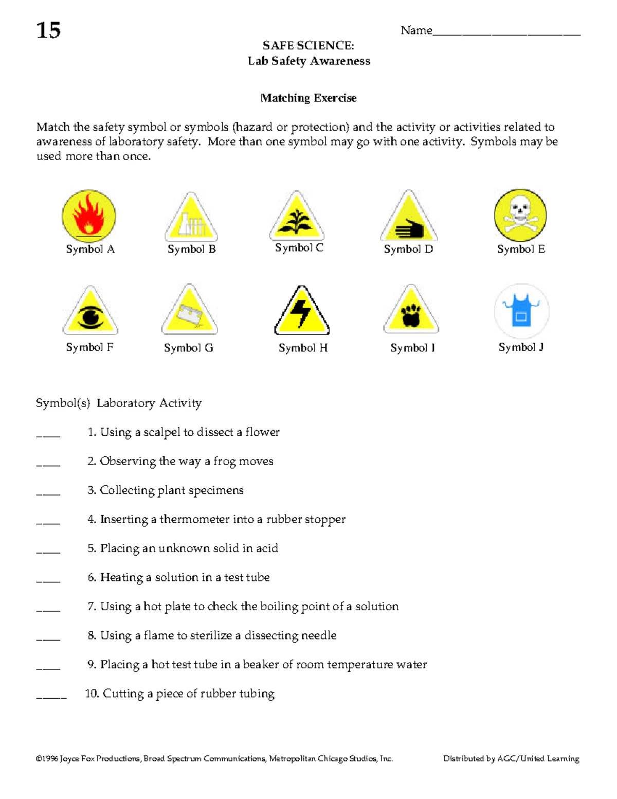 Lab Safety Quiz - Understanding Hazard Symbols and Procedures - Studocu