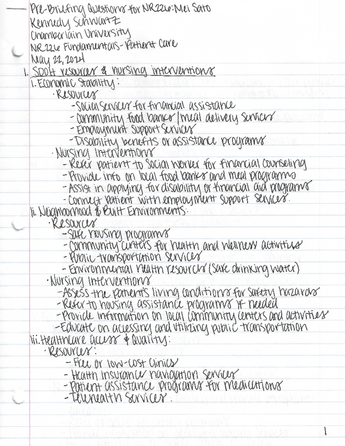 NR226 Simulation Study Guide and Key Concepts Explained - Studocu