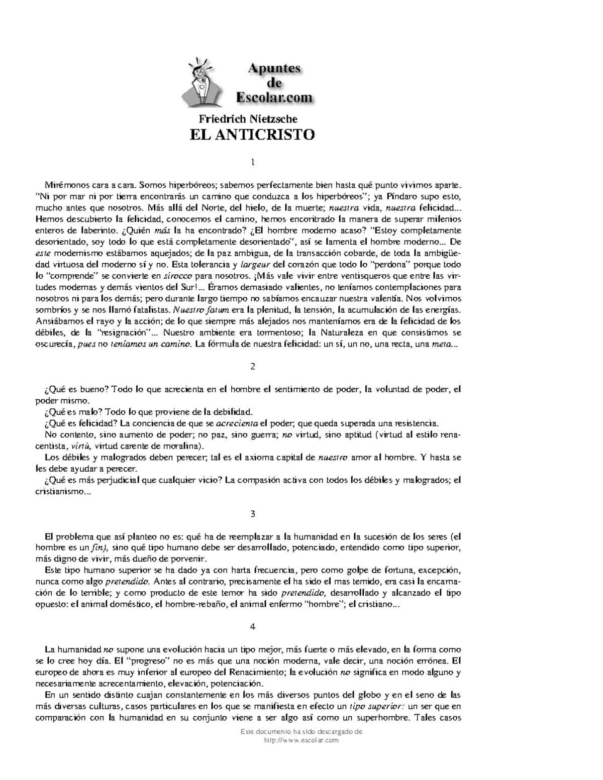 Friedrich Nietzsche - El Anticristo: Análisis y Reflexiones Críticas ...