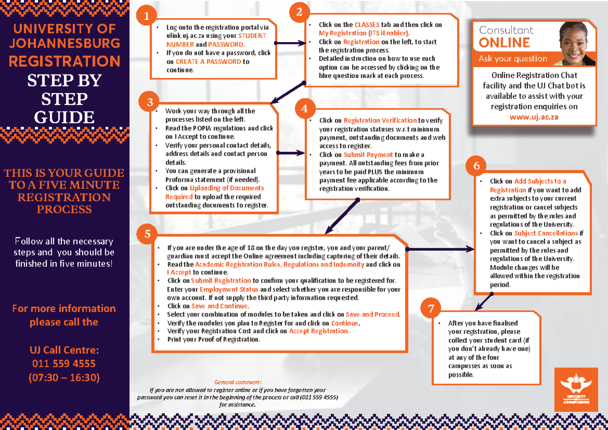 UJ Online Registration Guide: Step-by-Step Process for Students - Studocu
