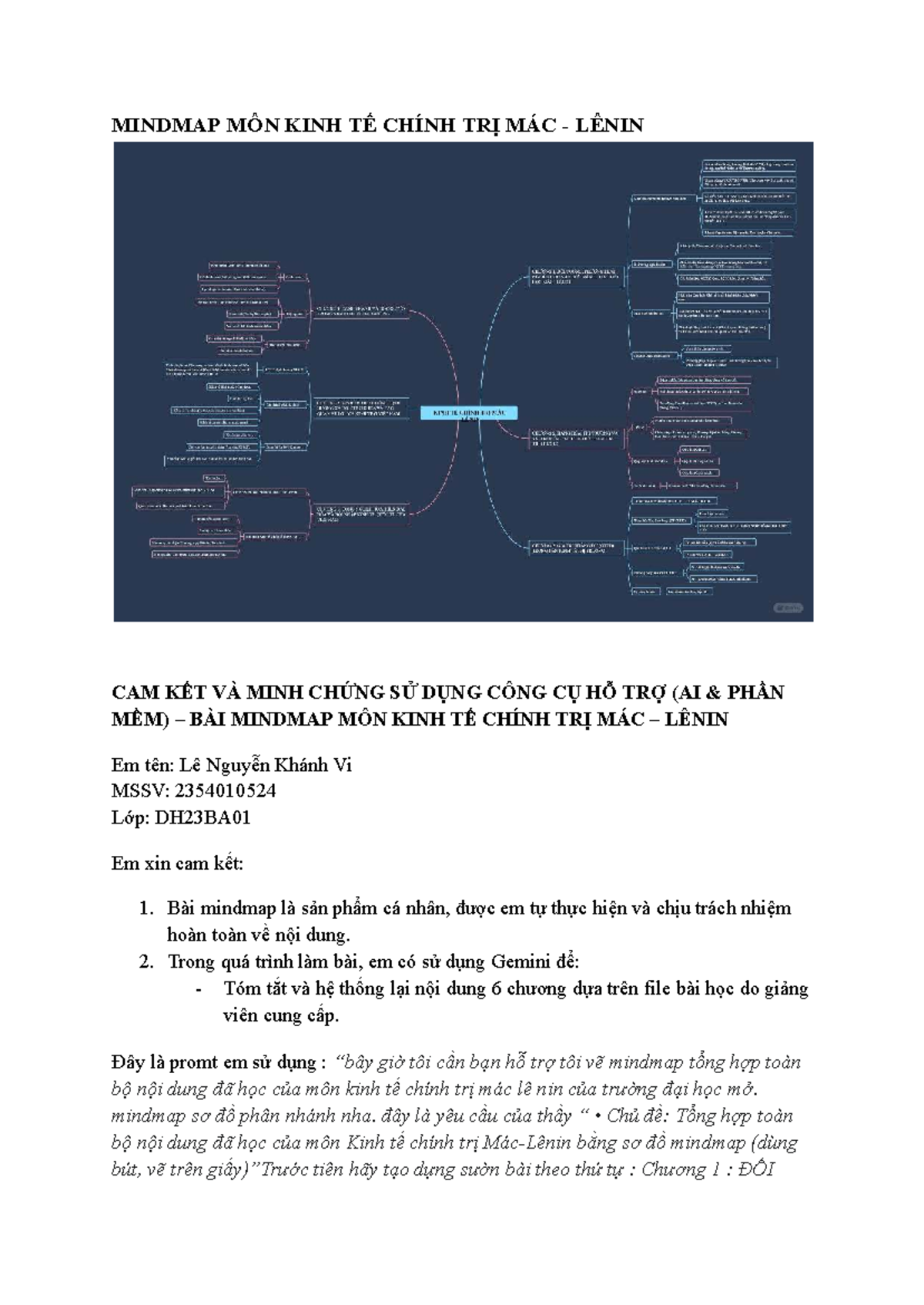 Mindmap Môn Kinh Tế Chính Trị Mác-Lênin - Tóm Tắt 6 Chương - Studocu