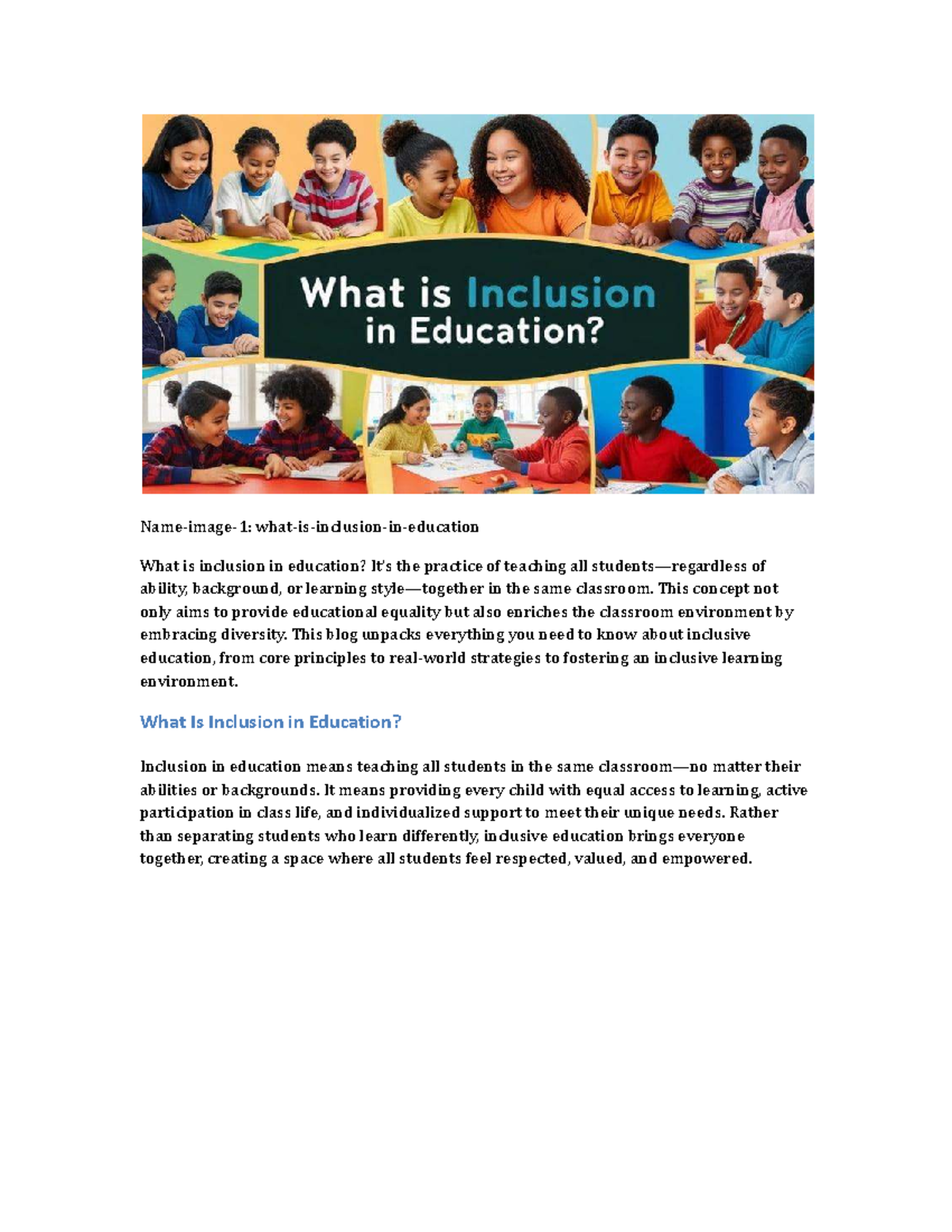 What is Inclusion in Education? Strategies & Benefits Explained - Studocu