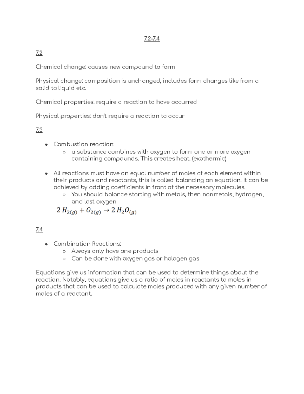 Chem 101 Midterm 3 Study Guide: Chemical Reactions & Thermochemistry ...