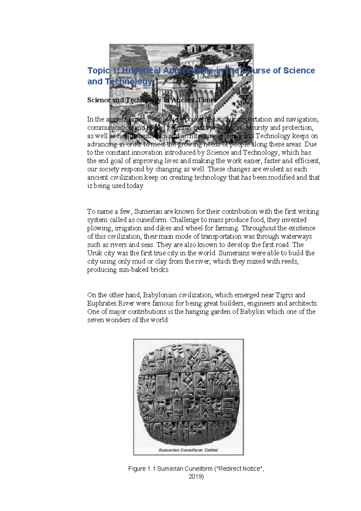 STS Unit I T1 - Historical Antecedents in Science & Technology - Studocu