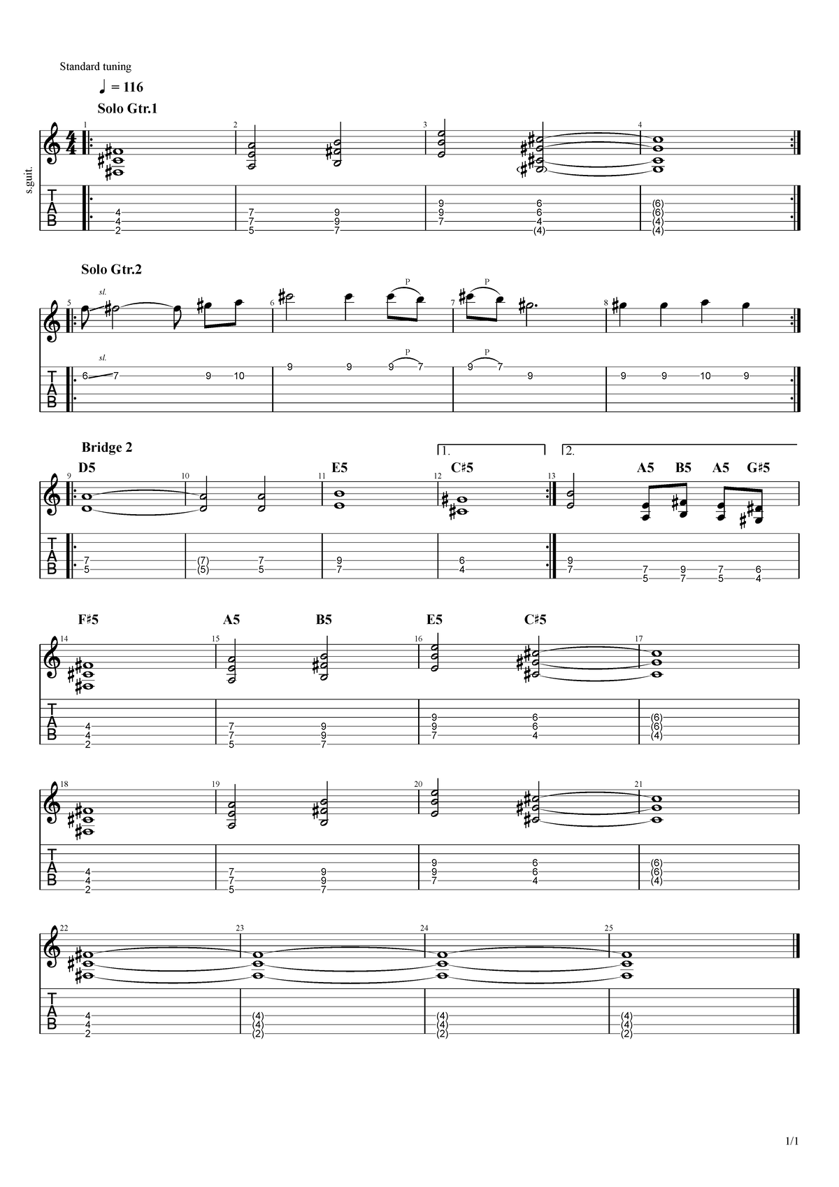 Rammstein - Mutter Tab 2: Standard Tuning for Solo Guitar - Studocu