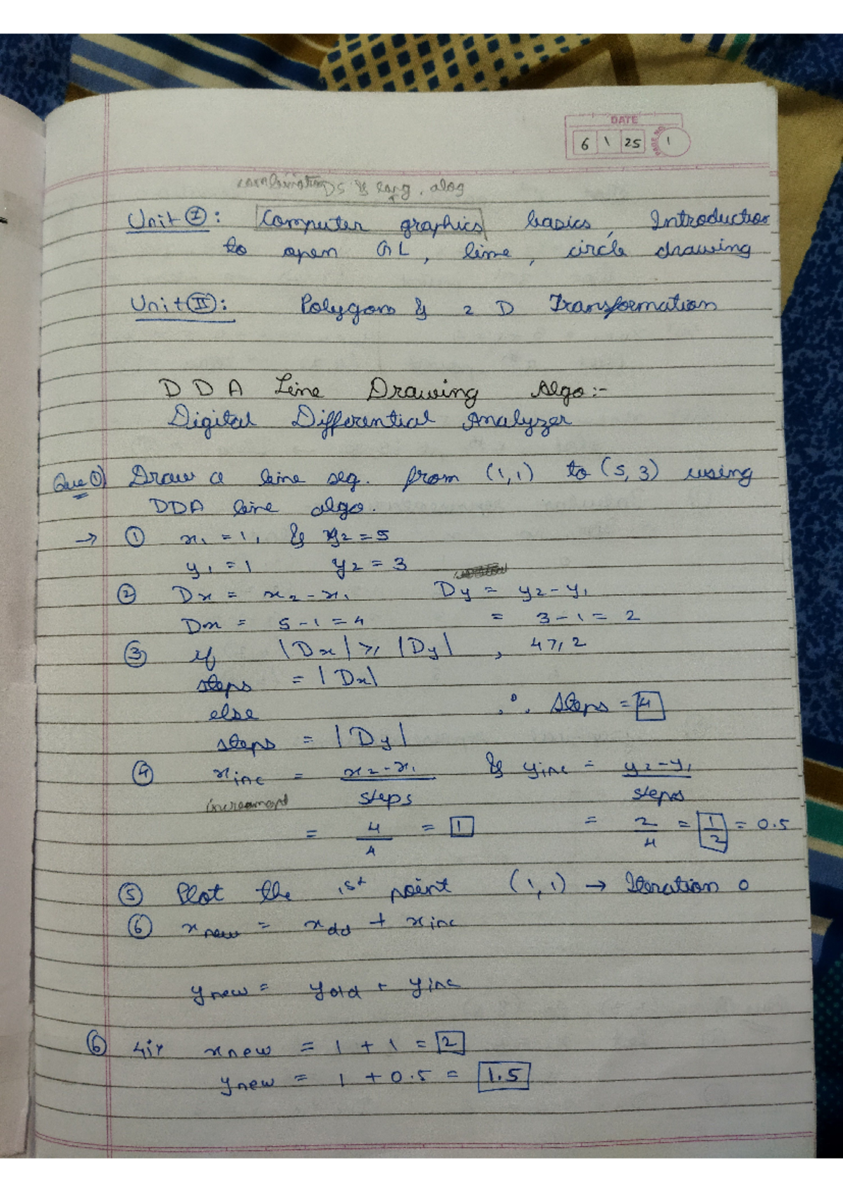 CG - Practical - DATE I combreatings is long alog Unit I : Computer ...