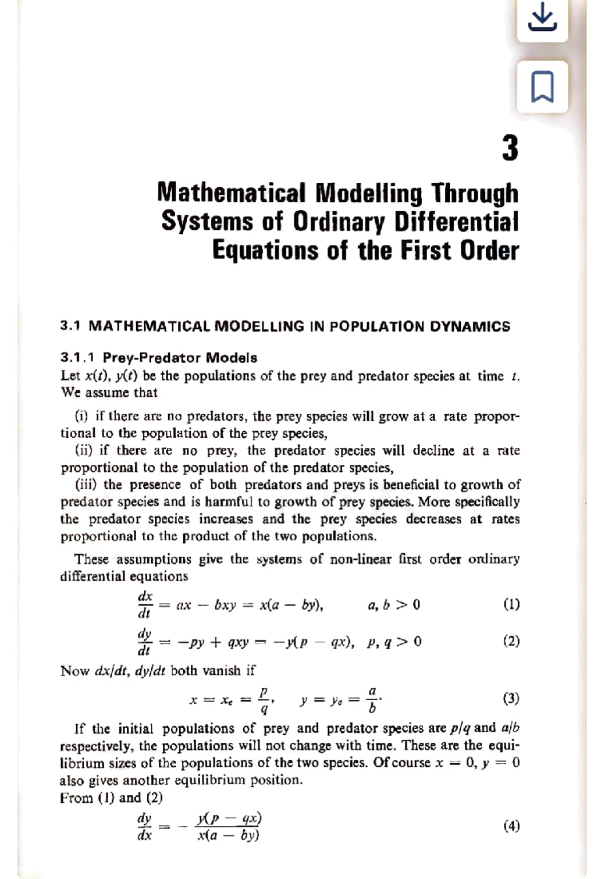 MM III - Mathematical Modelling in Population Dynamics and Epidemics - Studocu
