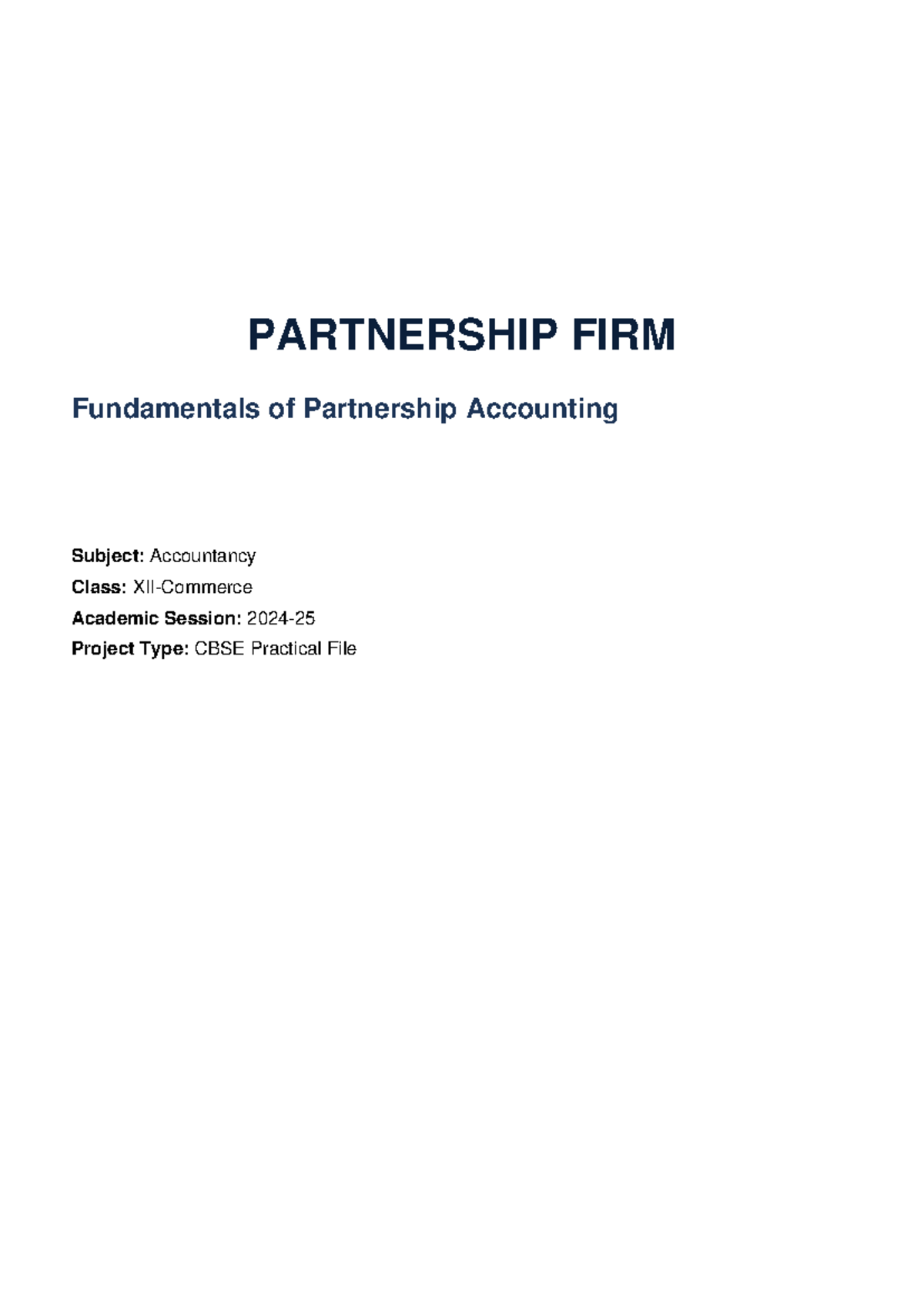 Partnership Accounting Project File: Fundamentals & Key Concepts - Studocu