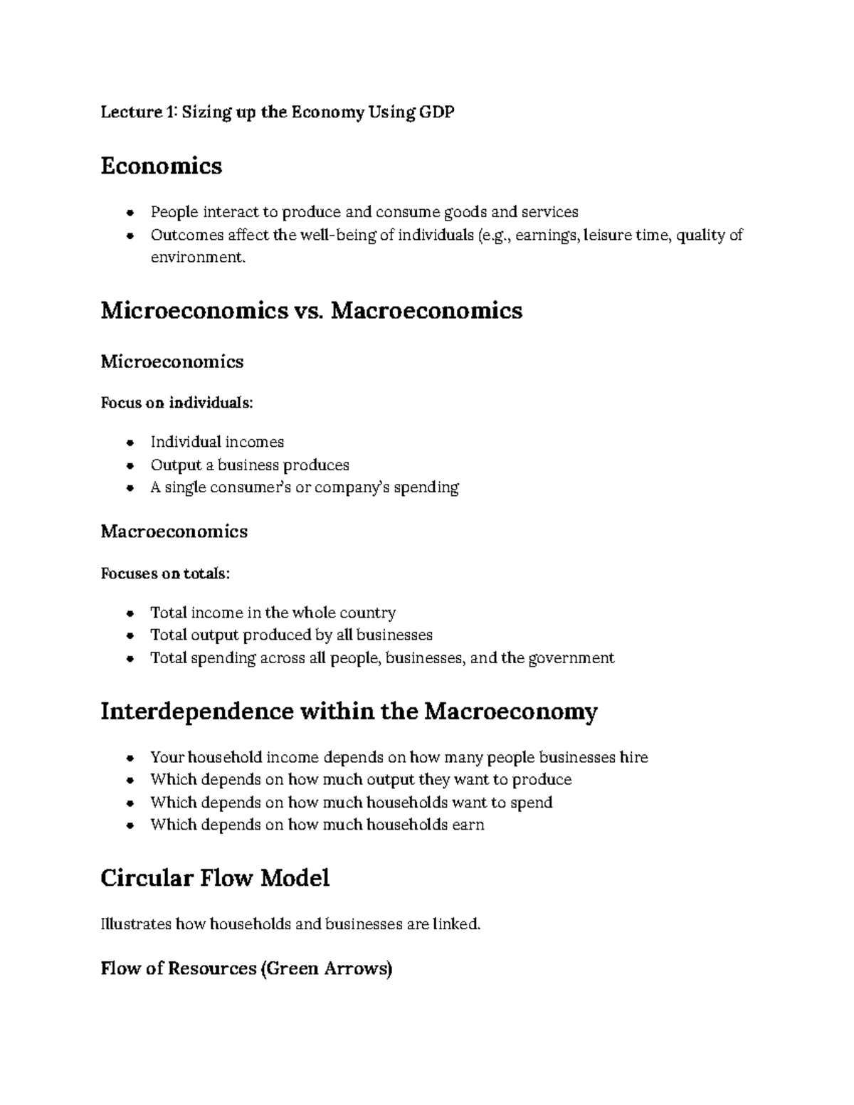 Econ 1002: Macroeconomics Lecture 1 - Understanding GDP and Economic ...