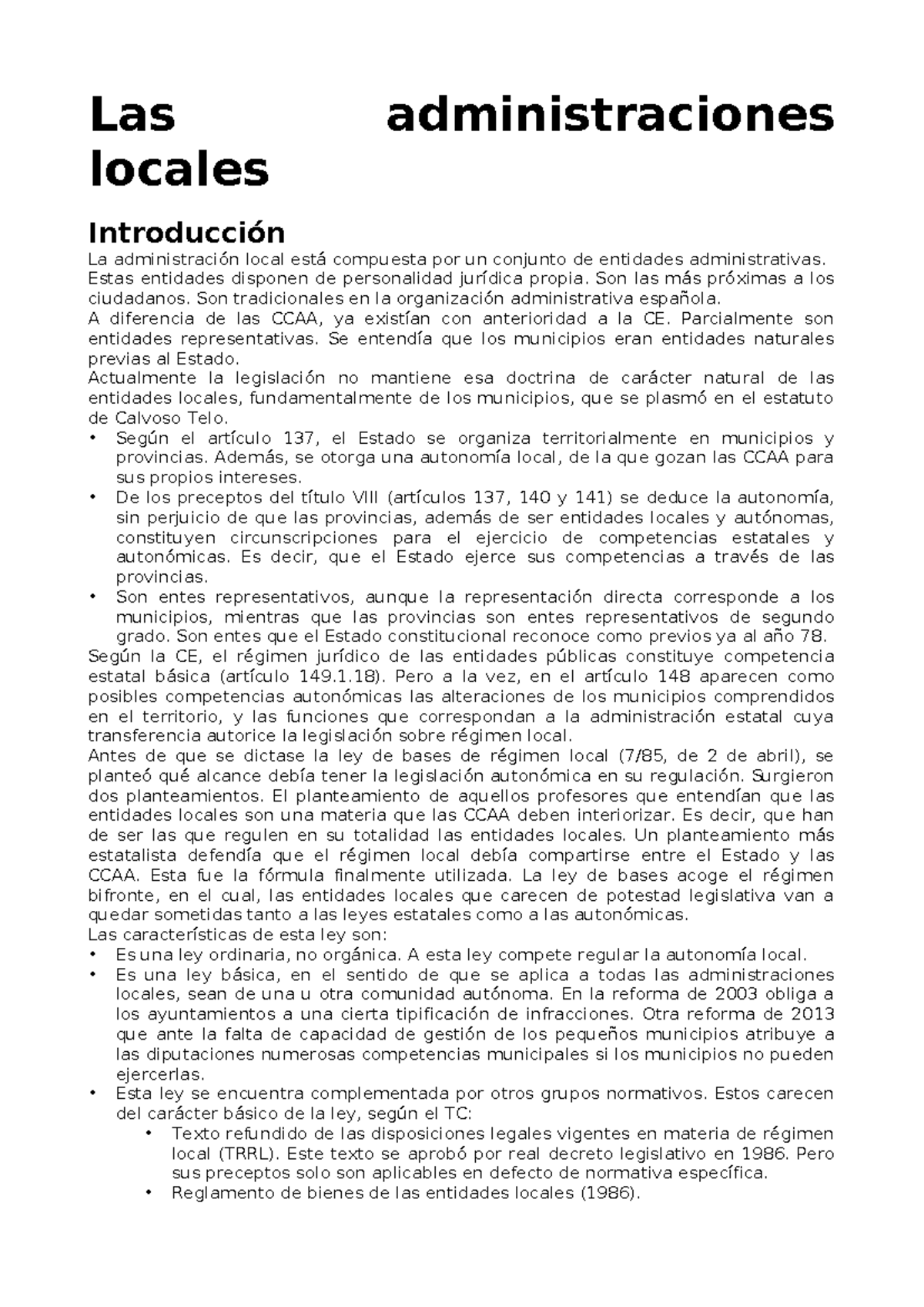 Tema 15 - Tema 15 Iñigo Sanz R. Las administraciones locales - Las ...