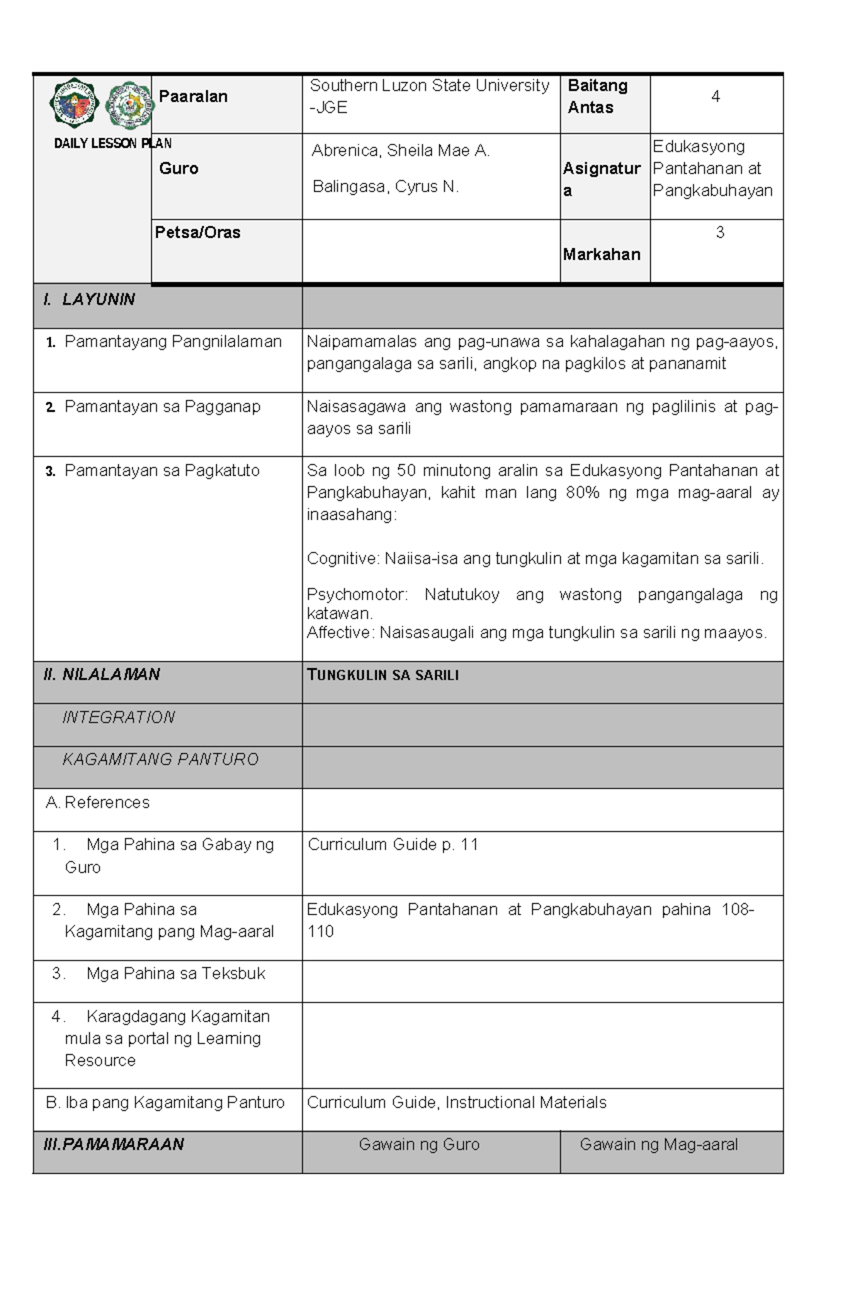 DLP in EPP (Sheila&Cy) - LESSON PLAN EPP 5 - Paaralan Southern Luzon ...