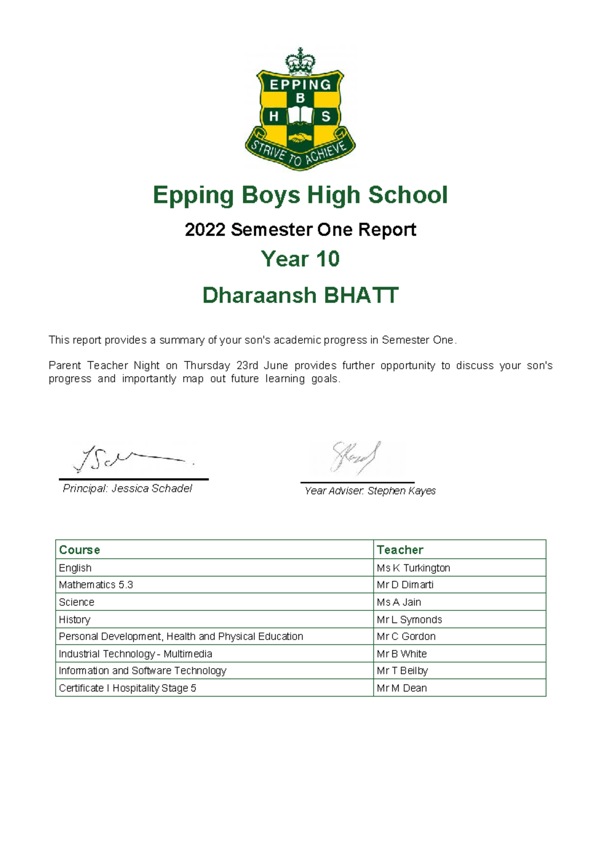 Yr 10 Semester 1 - gOOD reOURCES - Epping Boys High School 2022 ...