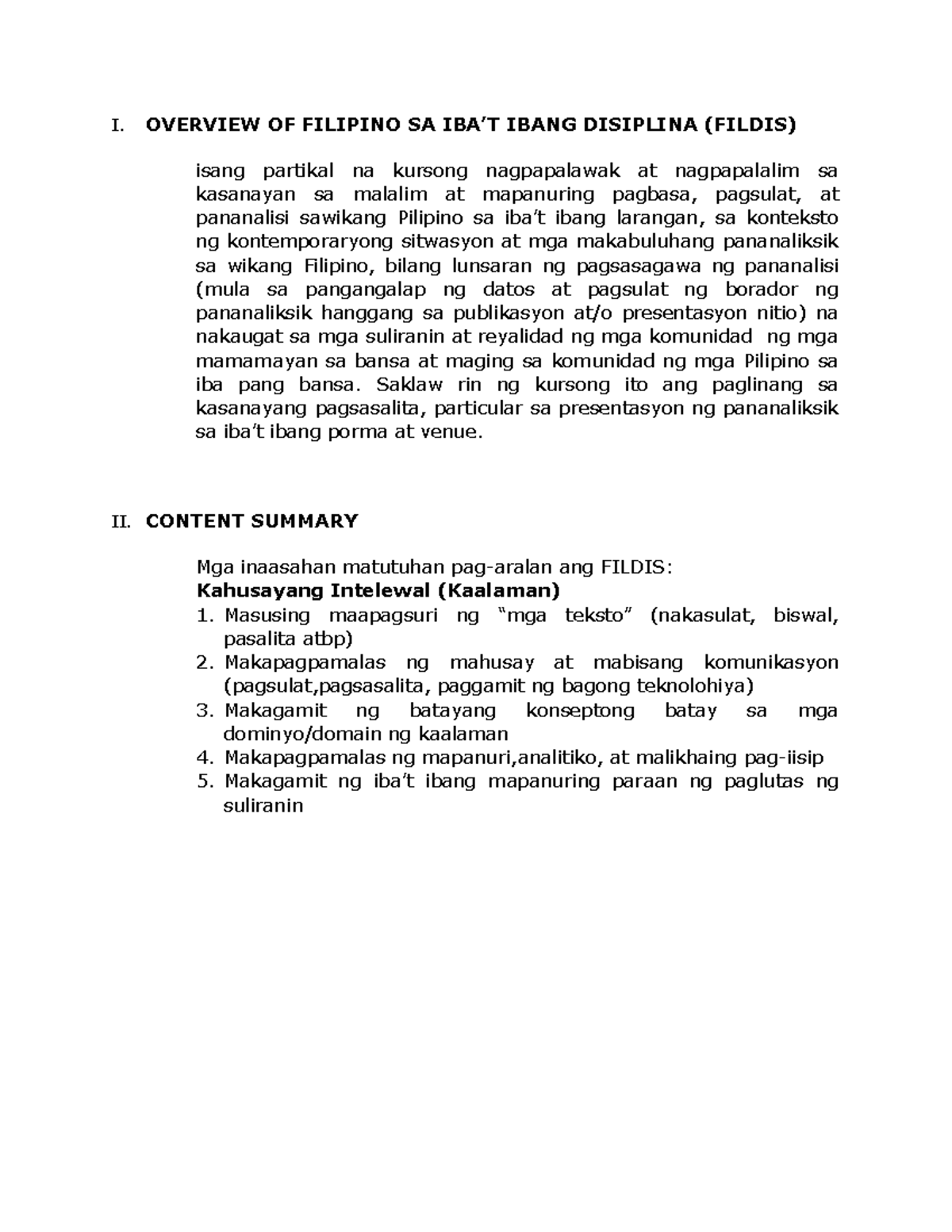 FILDIS 101: Semi-Final Reviewer on Filipino Research Theories - Studocu