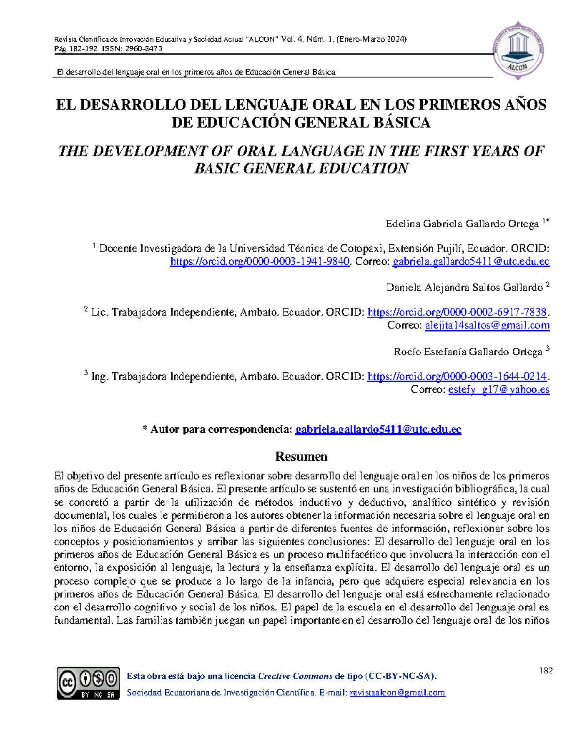 Desarrollo del Lenguaje Oral en EGB: Reflexiones y Conclusiones - Studocu