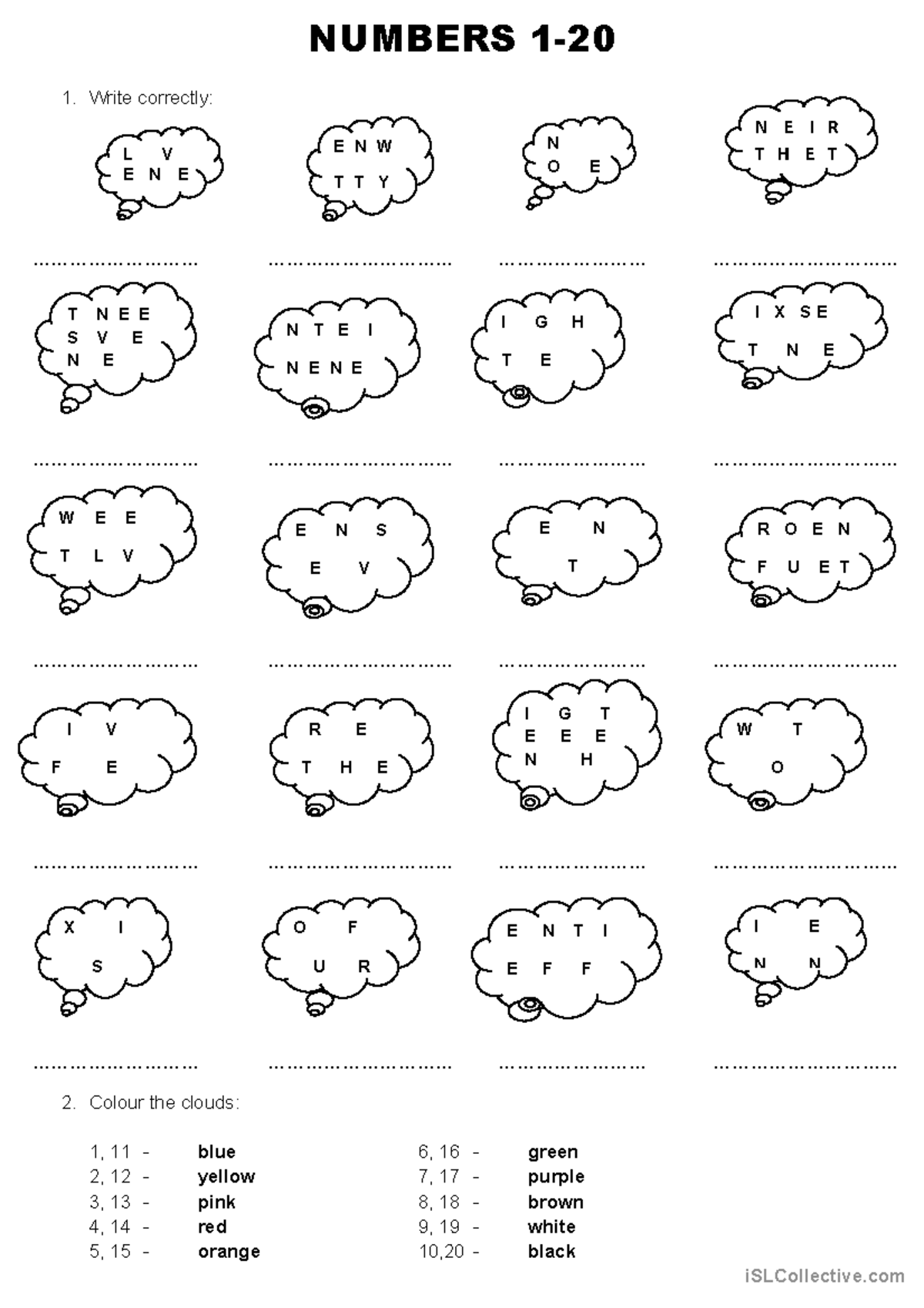 NUMBERS 1-20: Números en inglés - Lesson Notes - Studocu