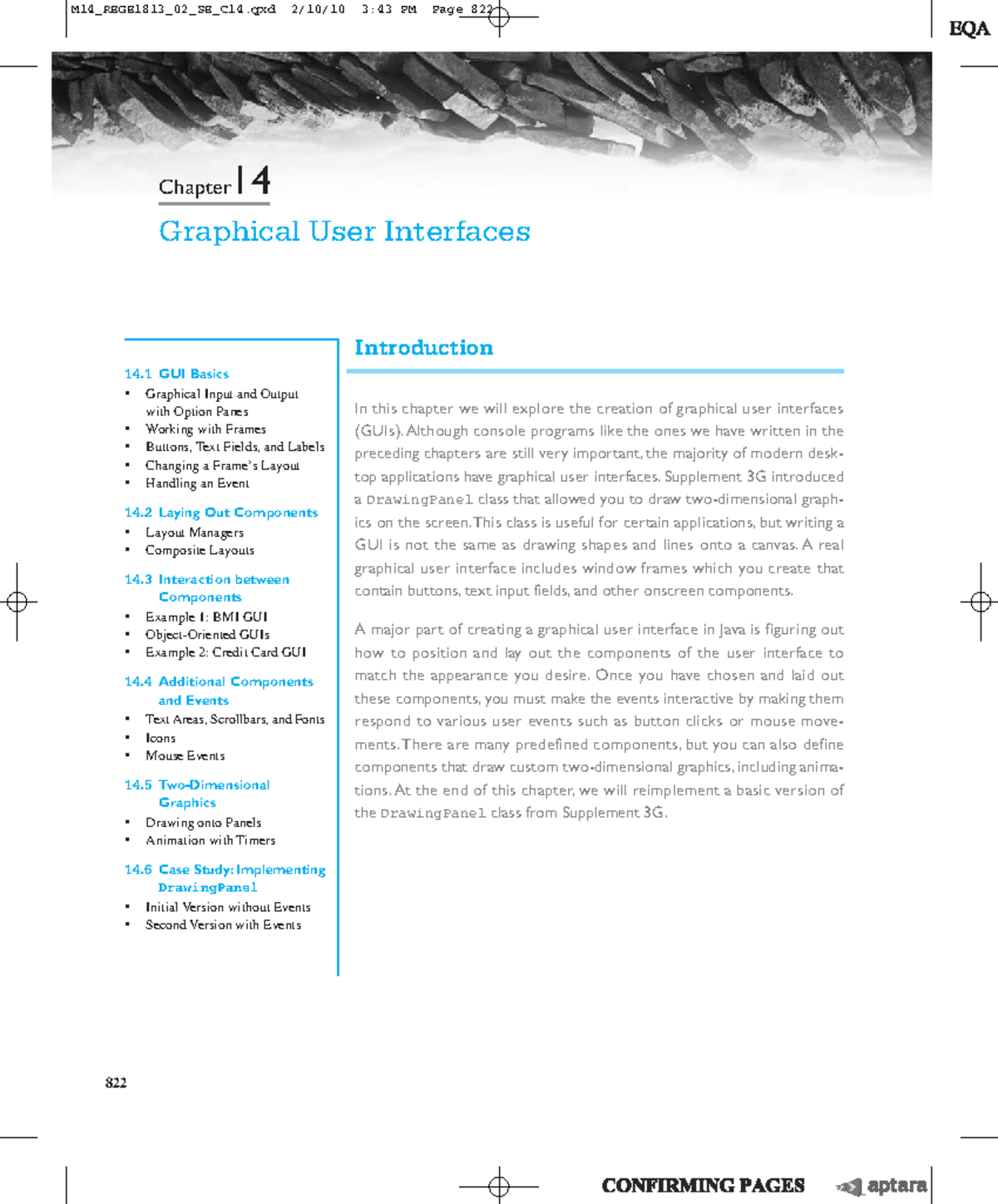 Ch14 2ed gui sample - lectura de java - Introduction In this chapter we will explore the ...