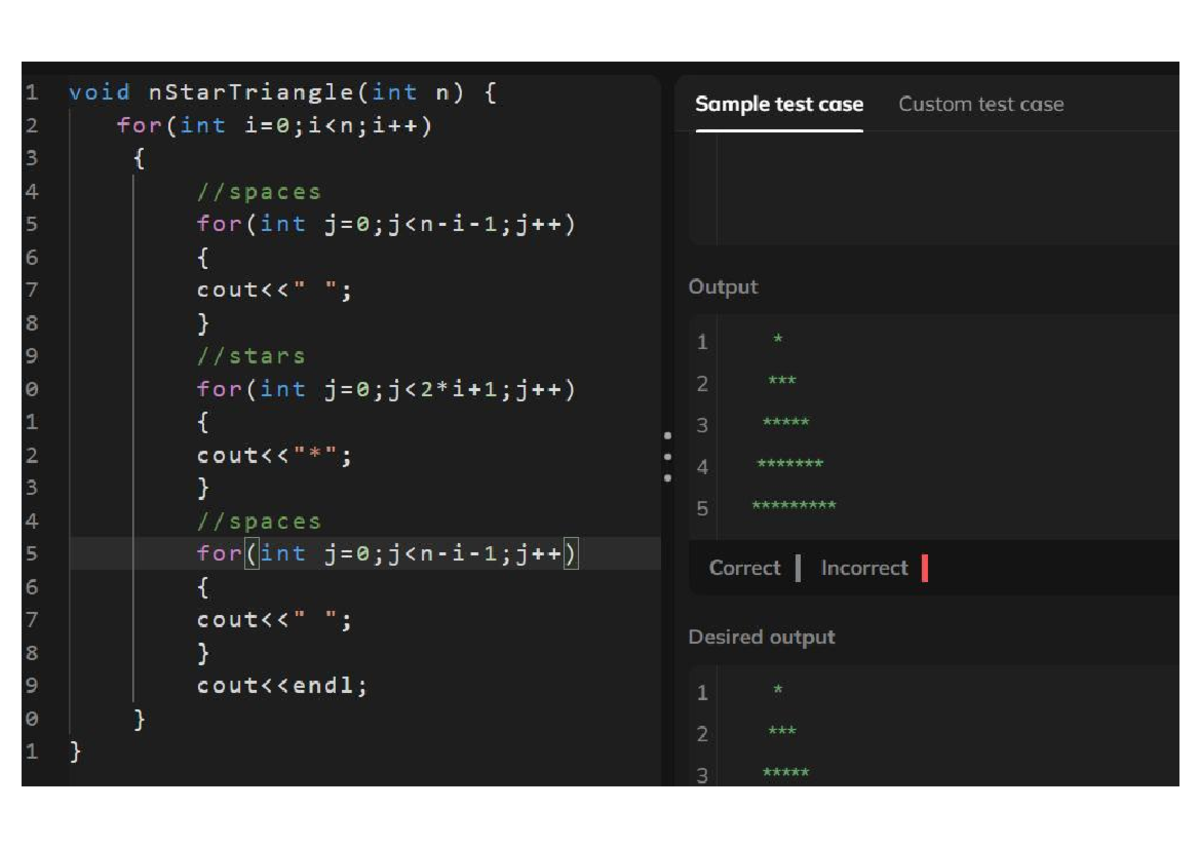 Arrays Data Structure Algorithm Notes - 1 void inStarTriangle(int n ...