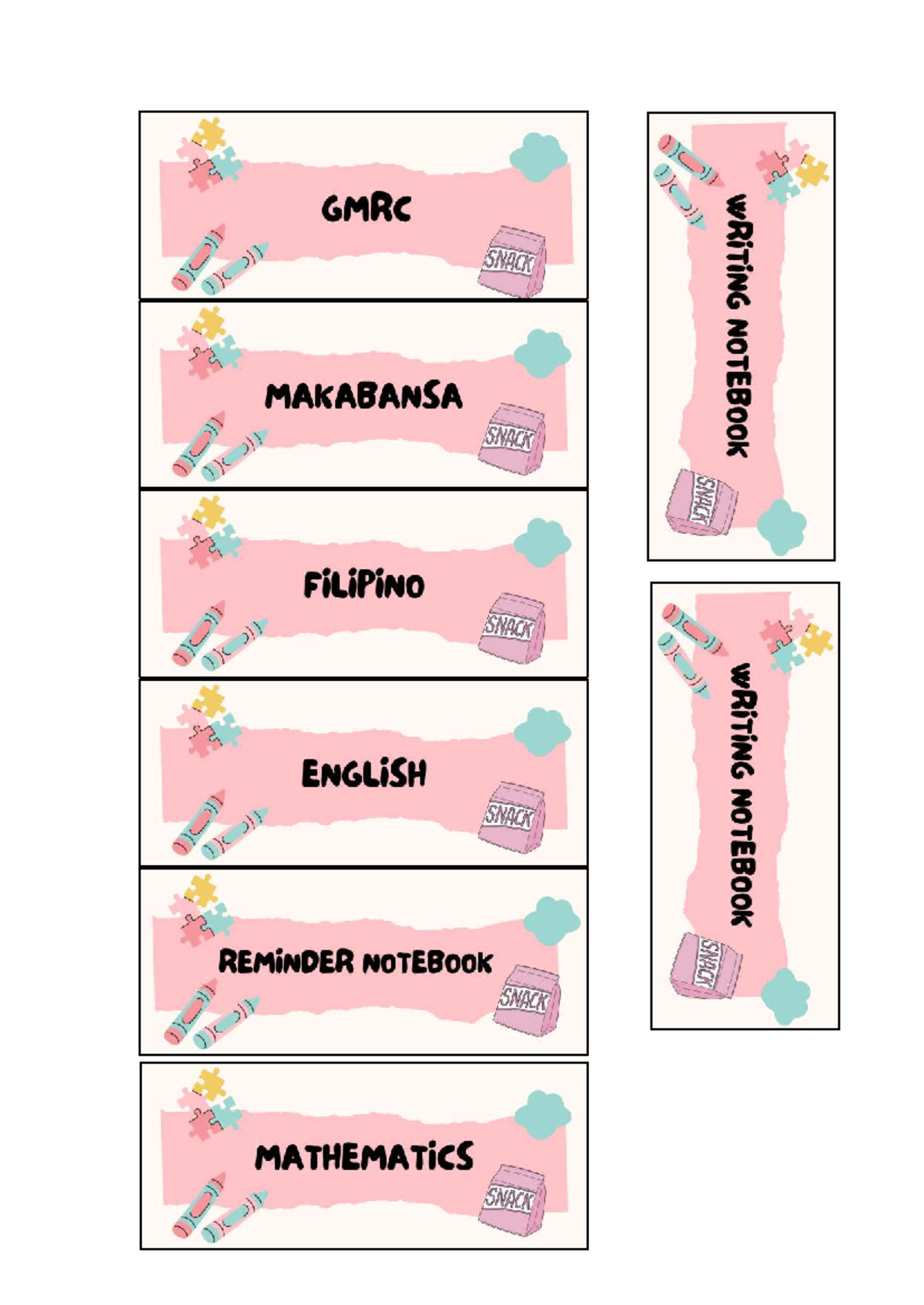 Sticker - stivker - Art Appreciation - GMRC SNACK MAKABANSA SNACK ...