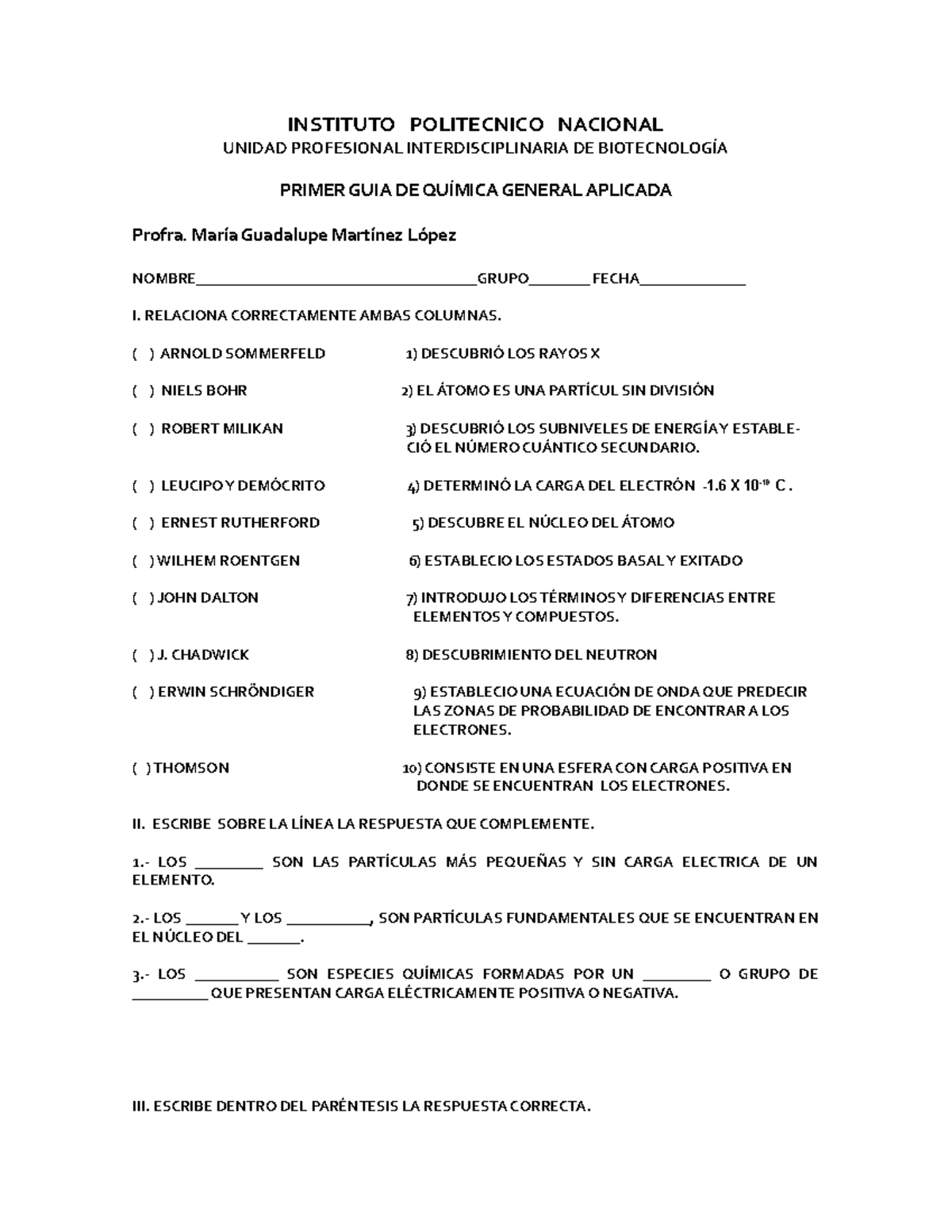 Guia de Quimica General Upibi IPN - INSTITUTO POLITECNICO NACIONAL ...