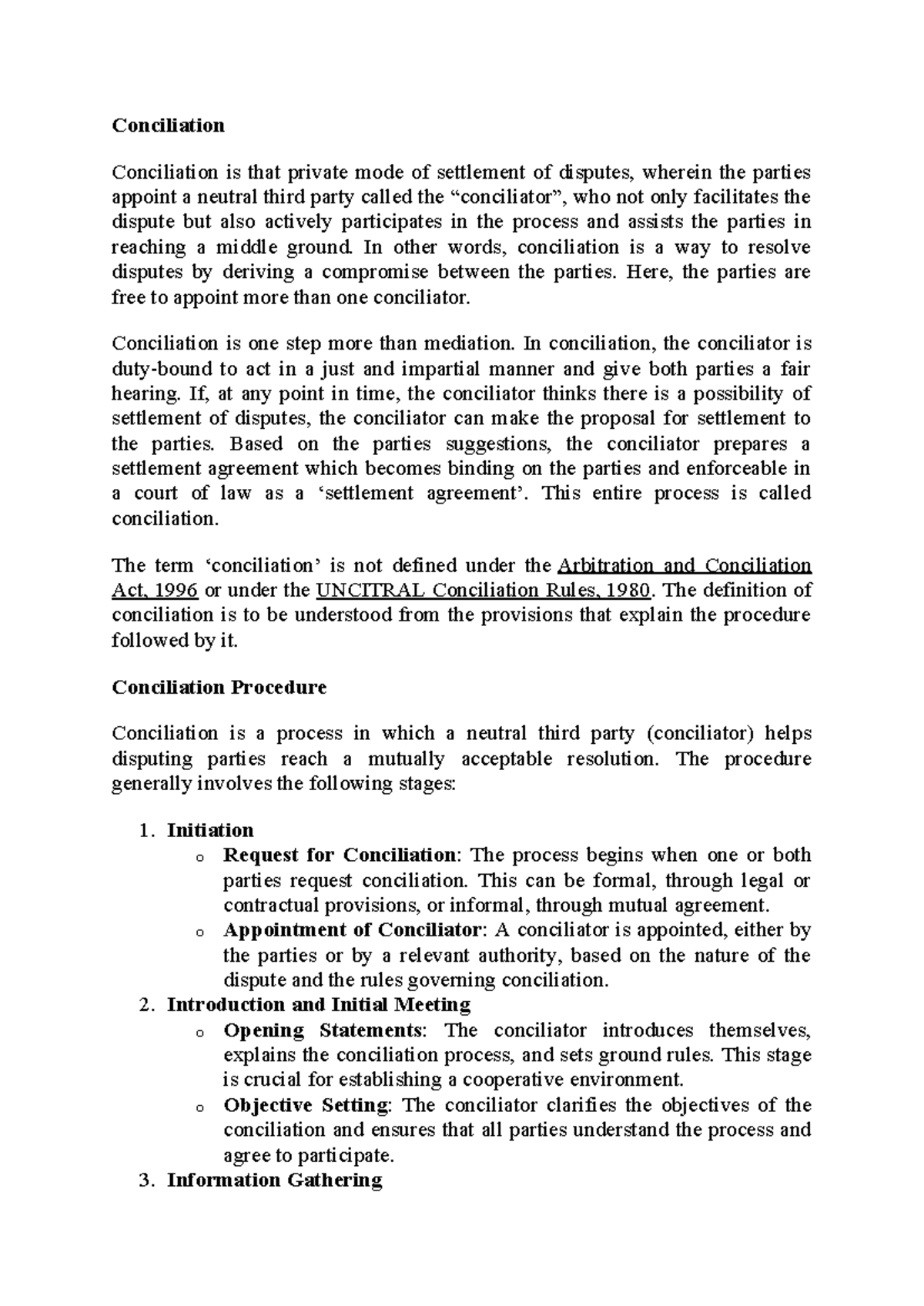 Conciliation Process: Understanding Settlement in Dispute Resolution ...