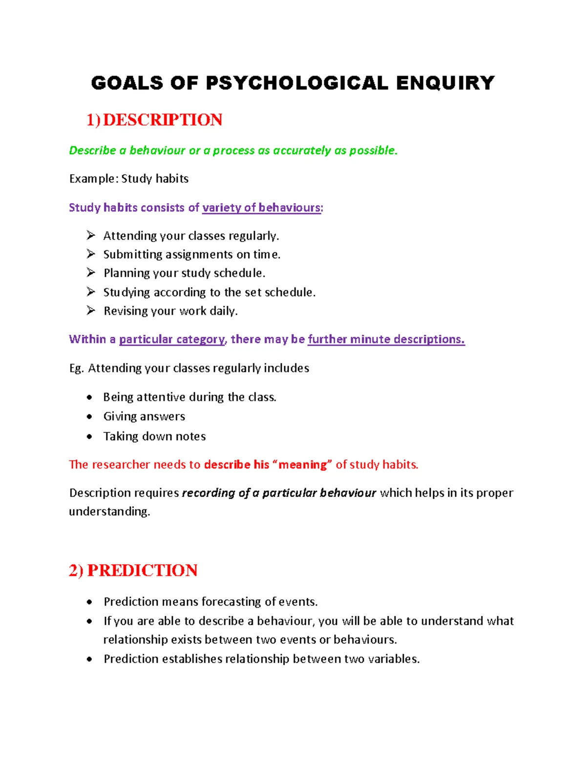 Chapter 2 - Methods of Enquiry in Psychology for Class 11 Notes - Studocu