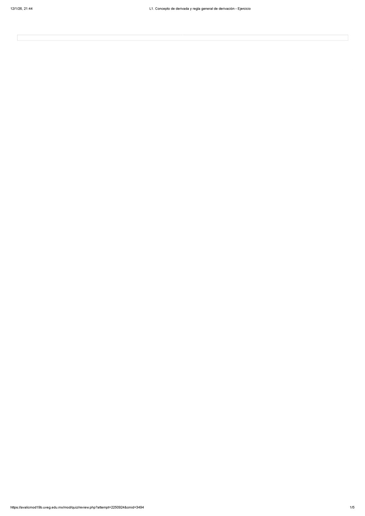 21:44 L1. Ejercicio sobre Derivadas y Reglas de Derivación - Studocu