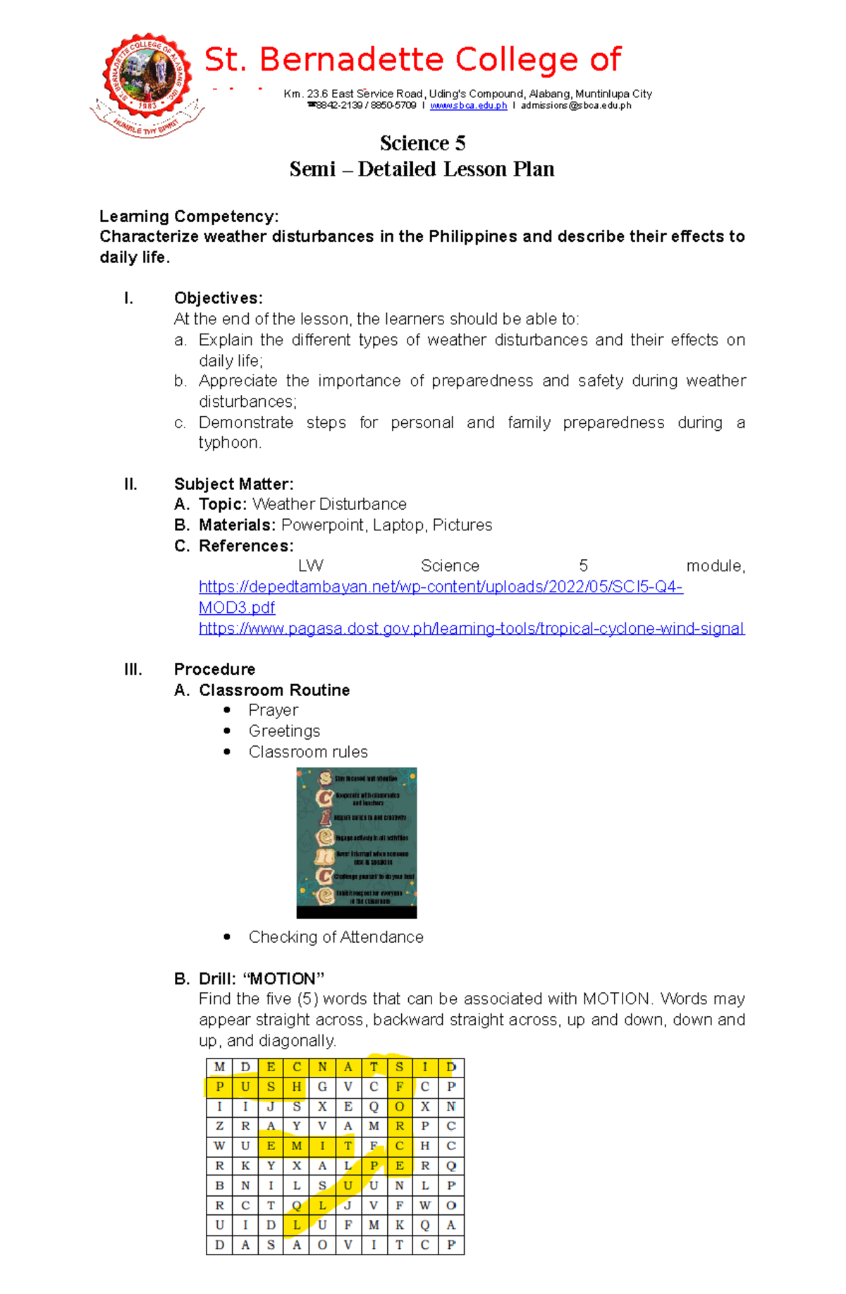 Science 5 Q4 Lesson 3: Understanding Typhoons and Weather Impact - Studocu