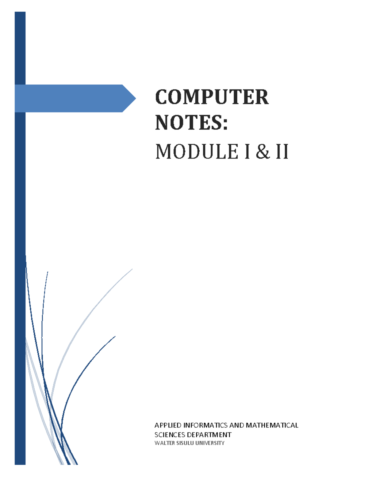 Computer network. 2022 - COMPUTER NOTES: MODULE I & II APPLIED ...