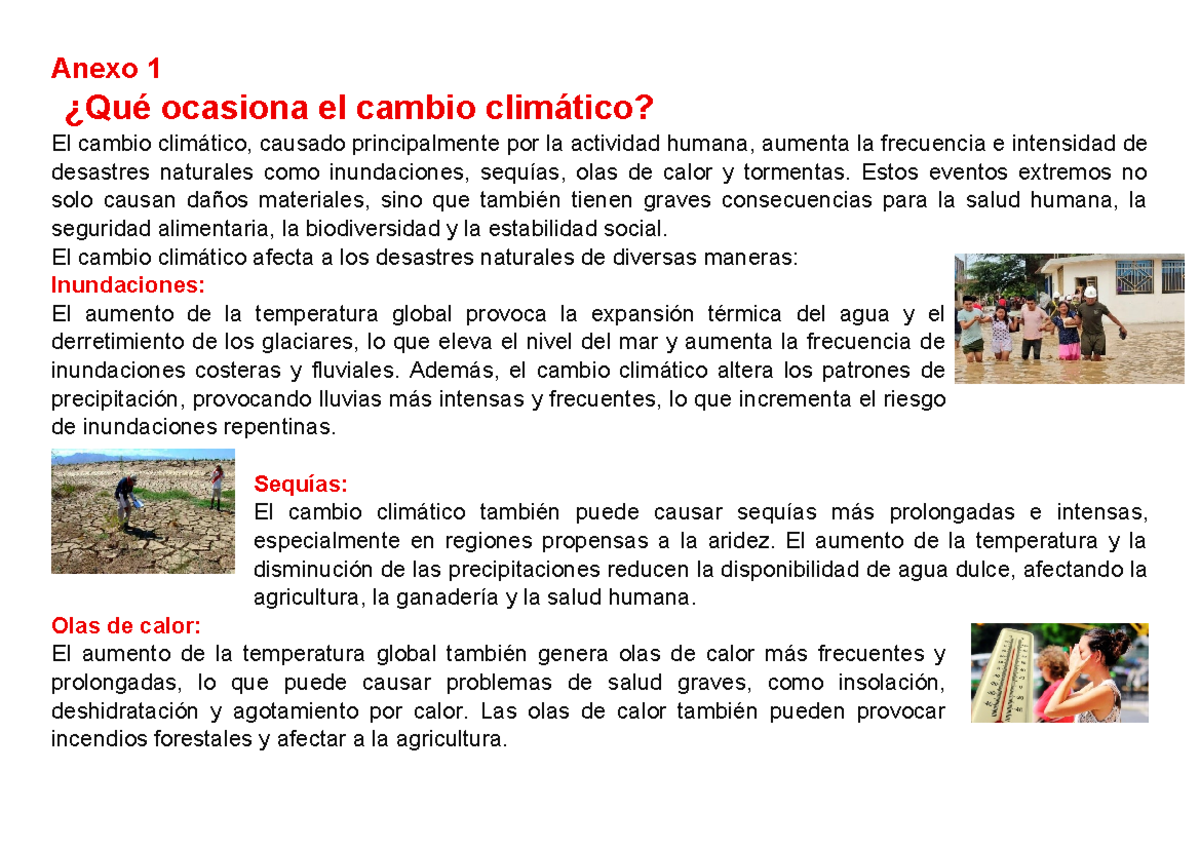 Ciencia - BIOLOGIA: Impacto del Cambio Climático en Desastres Naturales ...
