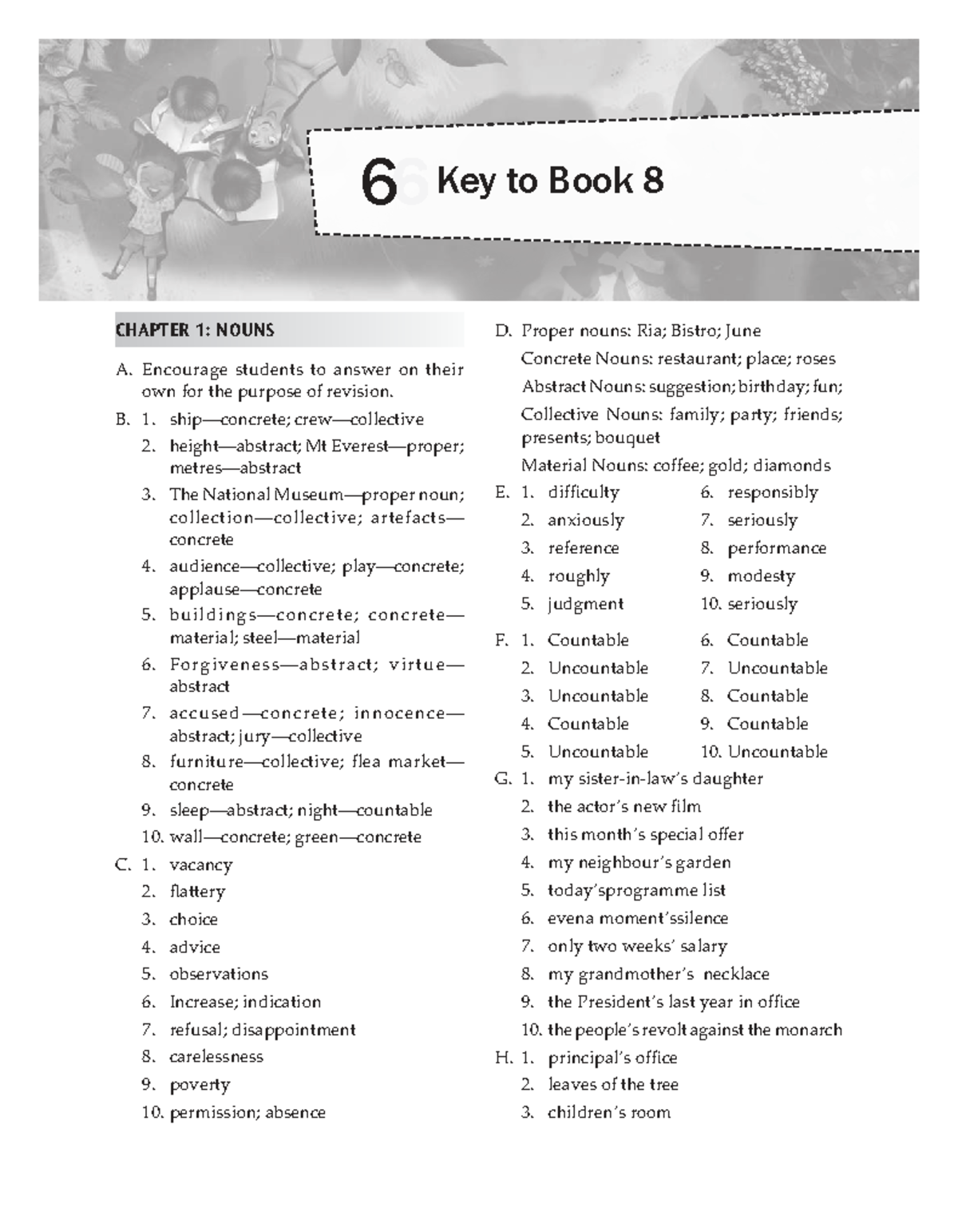 The New Grammar Tree TM - Class 8: Chapter-wise Notes on Nouns ...