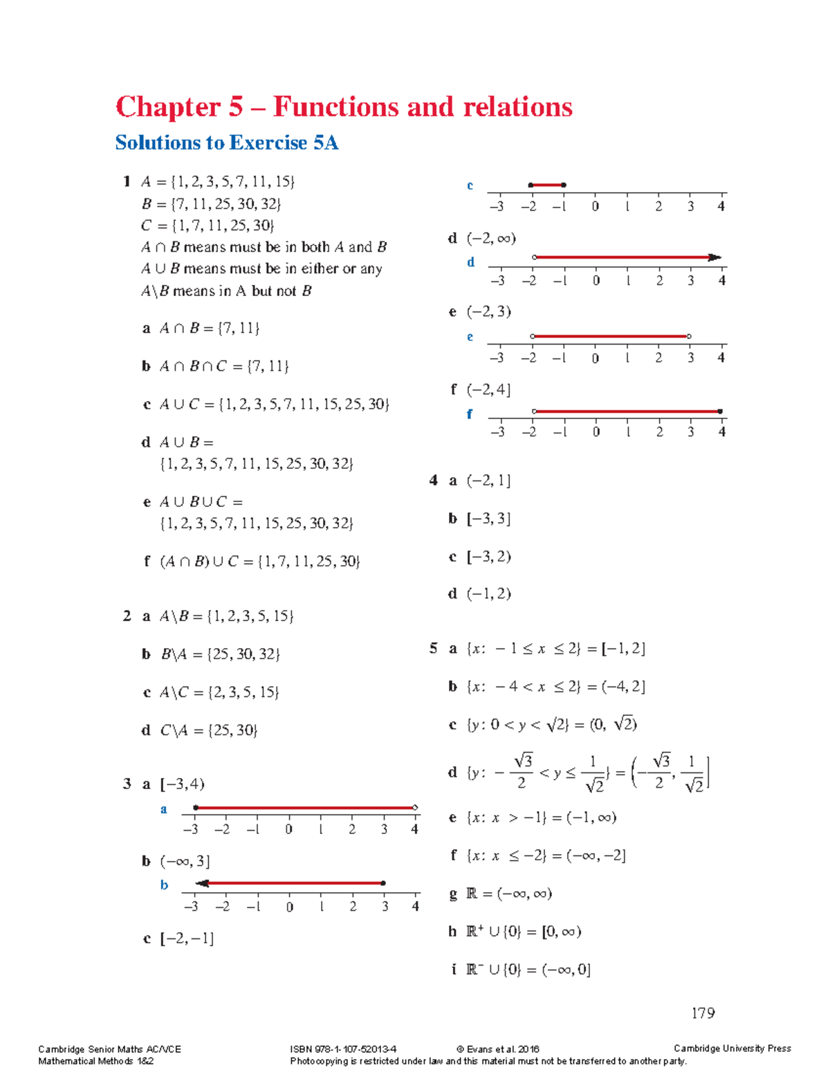 Chapter 5 worked solutions - Chapter 5 – Functions and relations ...