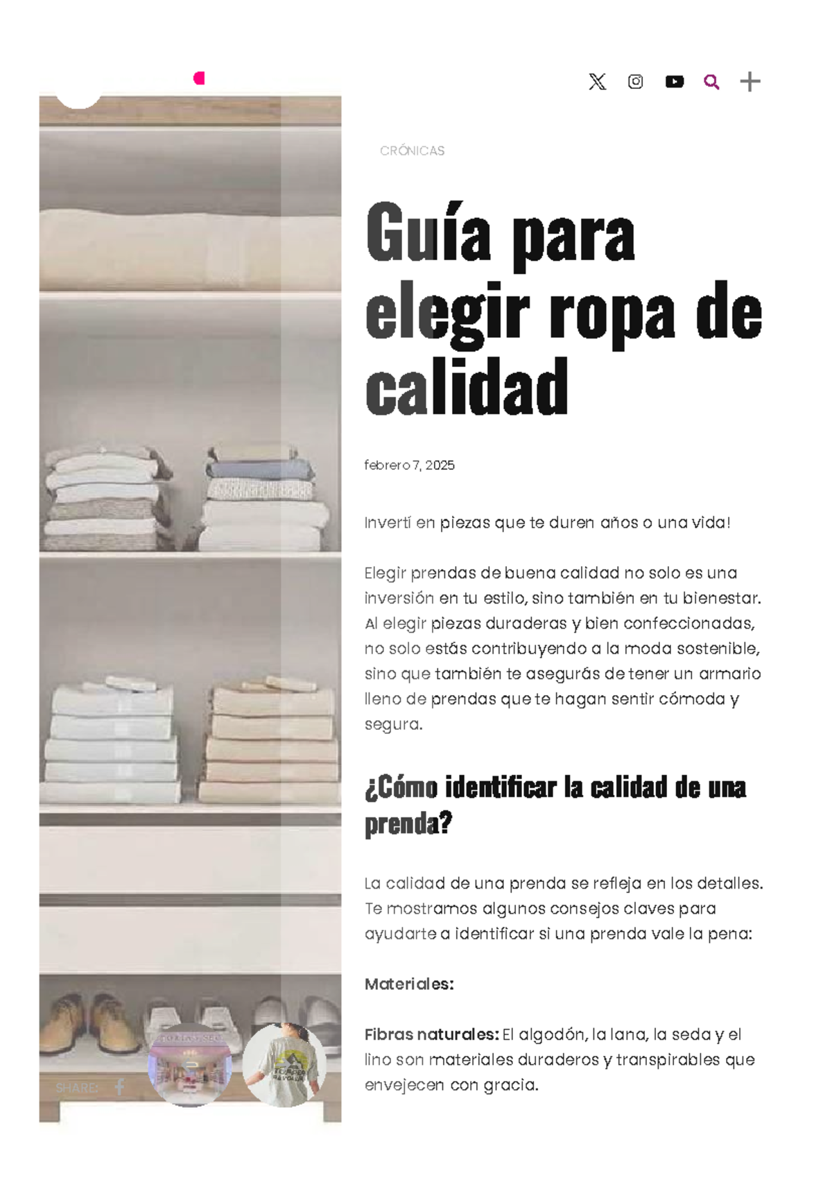 Guía para elegir ropa de calidad - Plushlamour Magazine - Guía paraGuía ...