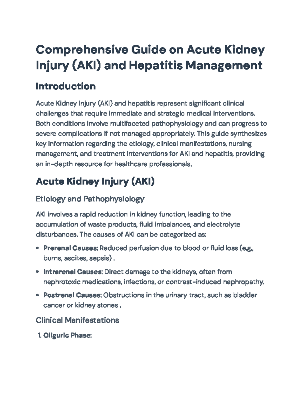 Comprehensive Guide on AKI & Hepatitis Management for Healthcare Pros ...