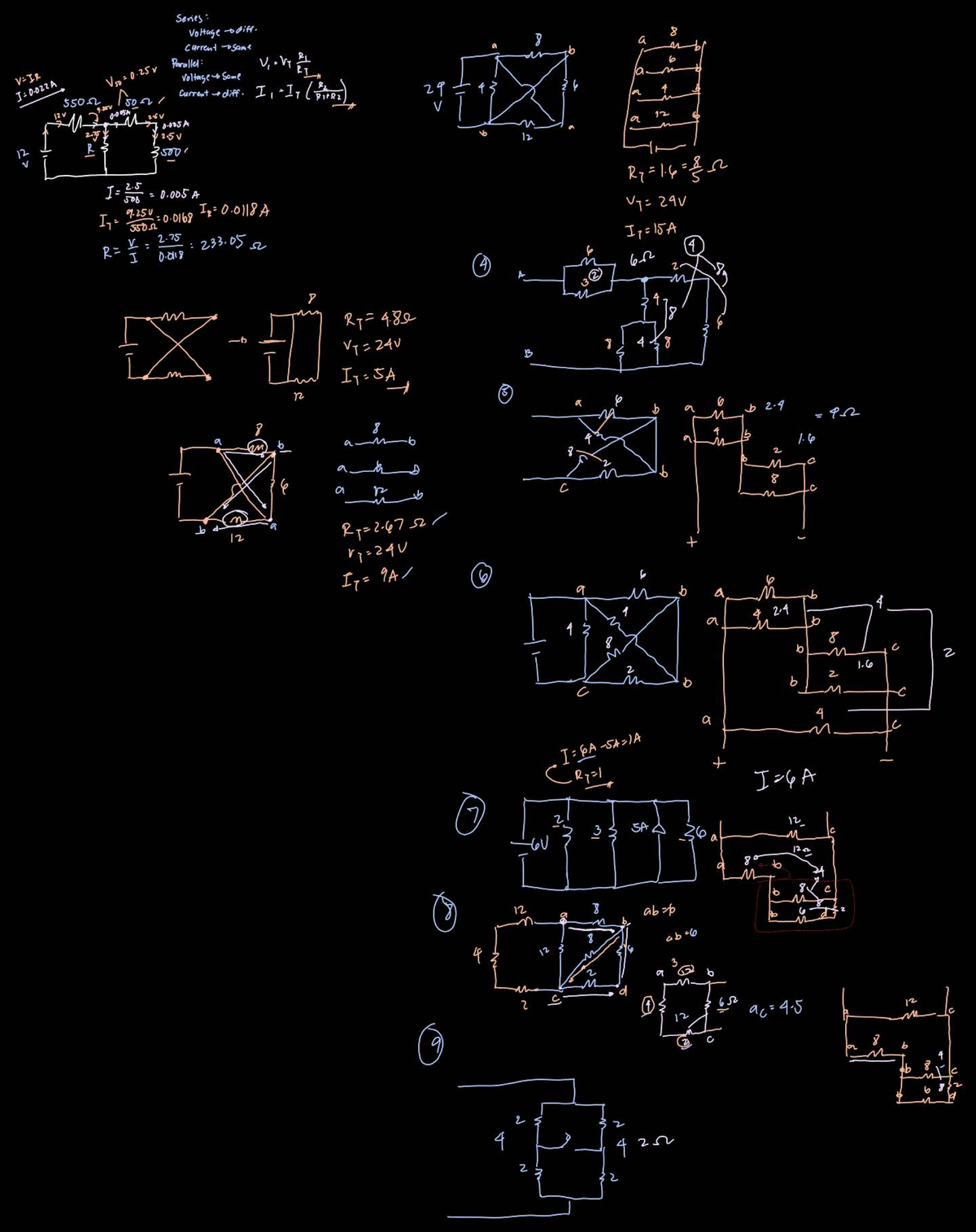 Basic EE Circuits: Random Notes on Voltage & Current in Parallel - Studocu